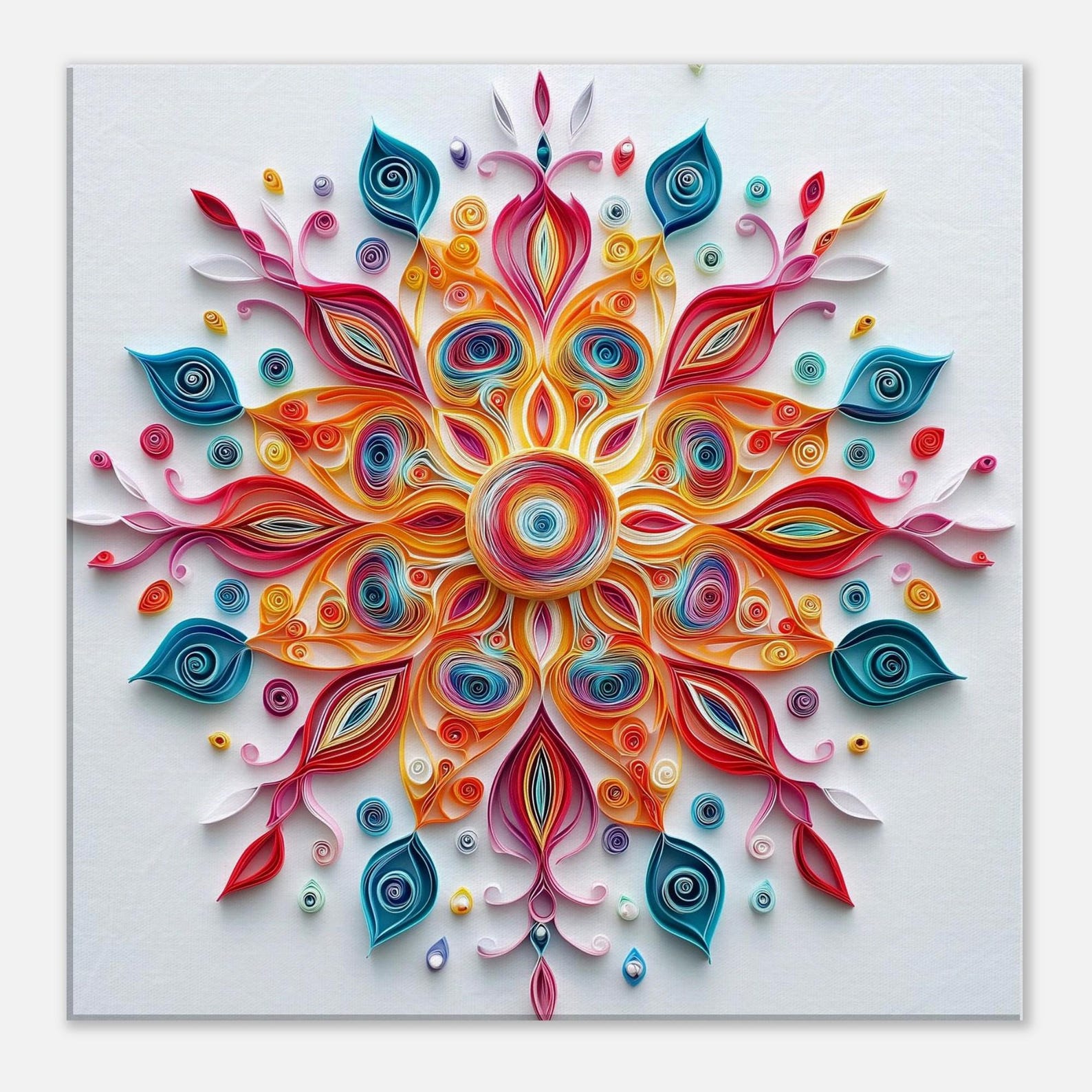 Radiant Sun, Paper Quilling Artwork of Vibrant Sunflower Mandala ...