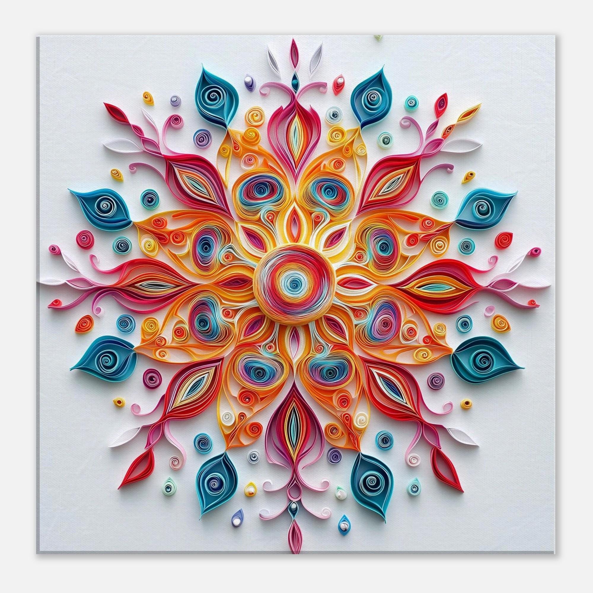 Radiant Sun, Paper Quilling Artwork of Vibrant Sunflower Mandala ...