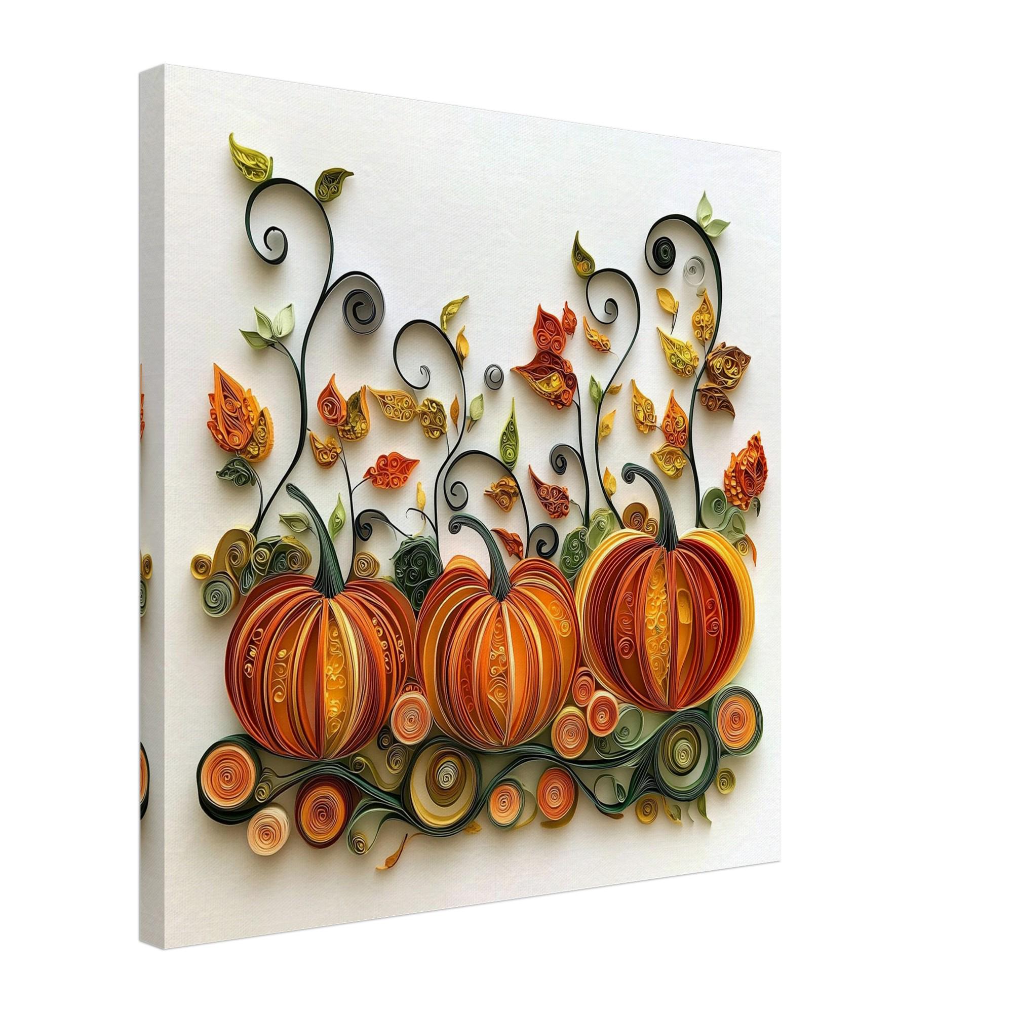 Quilled Autumn Pumpkins, Paper Quilling Artwork of Three Pumpkins With ...