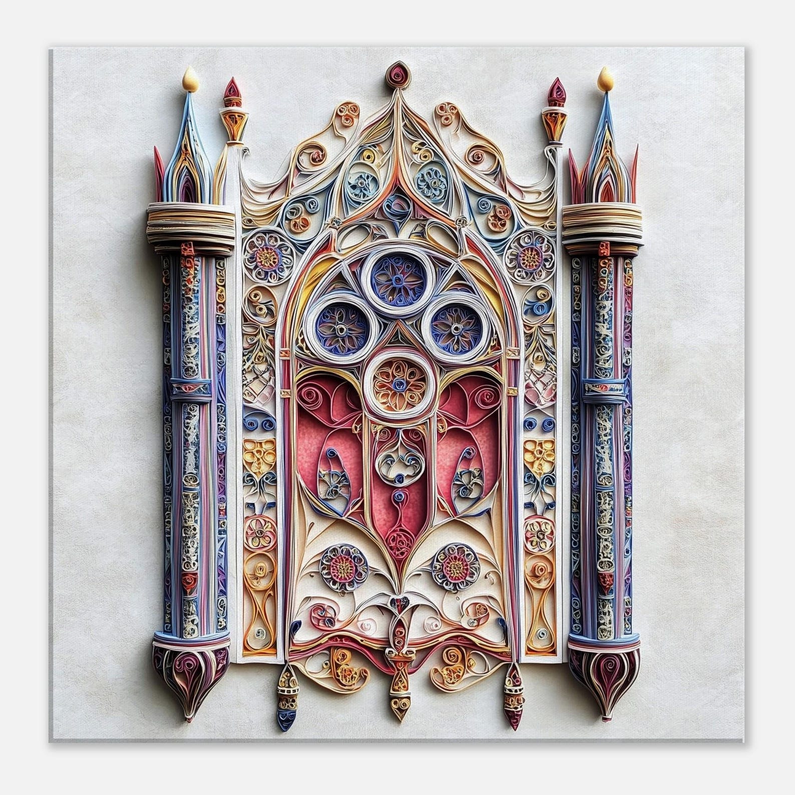 Gothic Window, Paper Quilling Art of Stained Glass, Quilled Paper ...