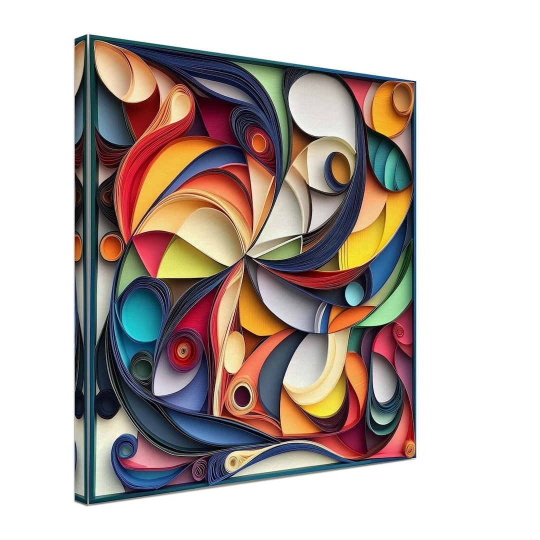 Whirlwind of Colors, Paper Quilling Artwork of Abstract Swirls, Quilled ...