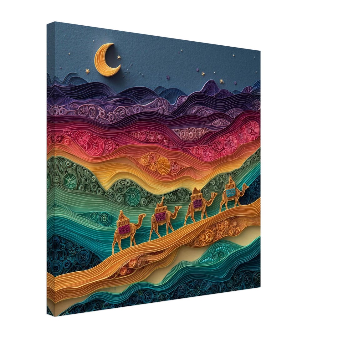 Arabian Caravan, Paper Quilling Artwork of a Desert Caravan, Quilled ...