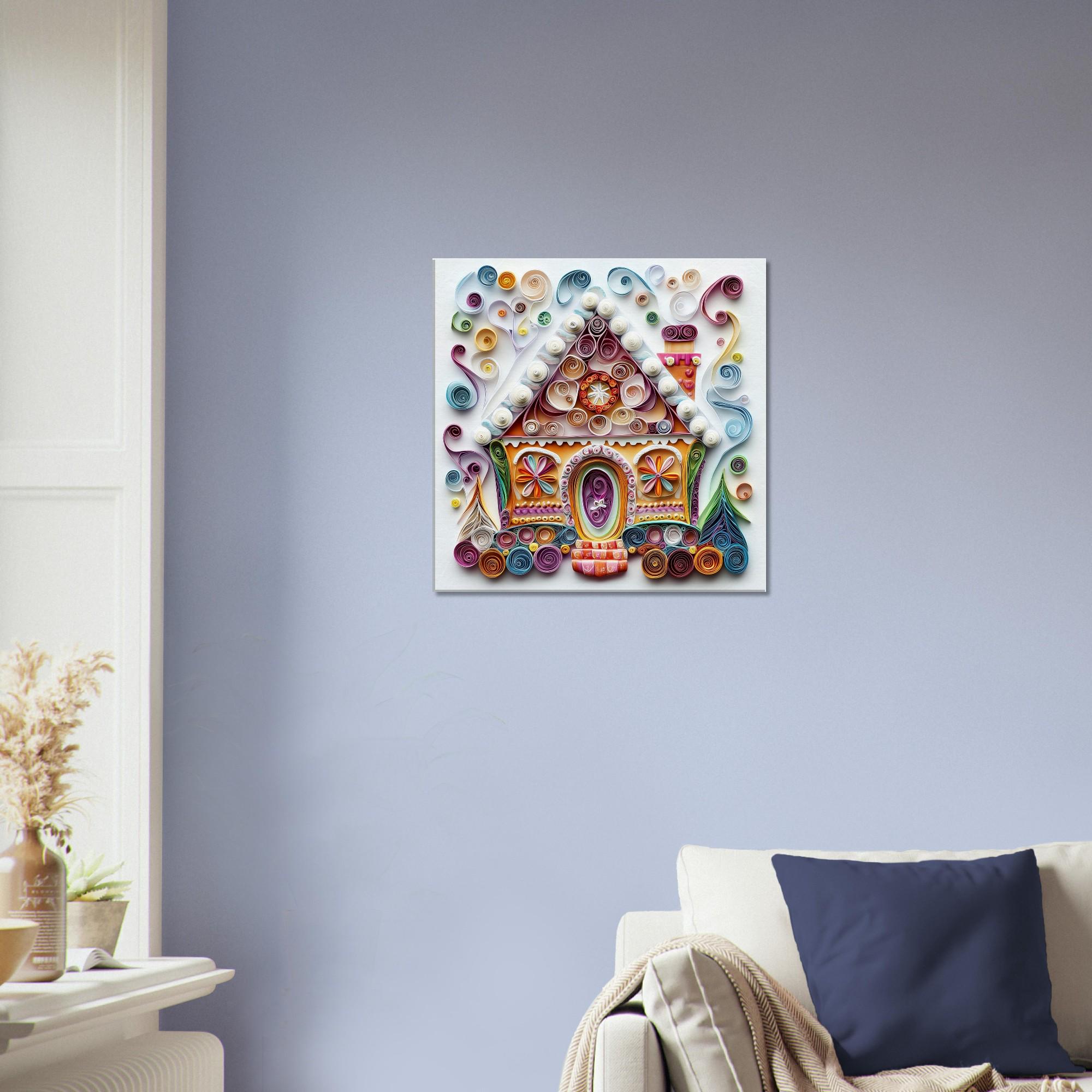 Gingerbread House, Paper Quilling Artwork of a Gingerbread House With ...
