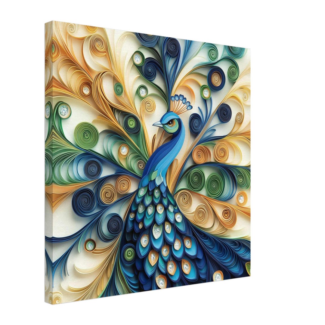 Regal Peacock, Paper Quilling Artwork of a Majestic Peacock With ...