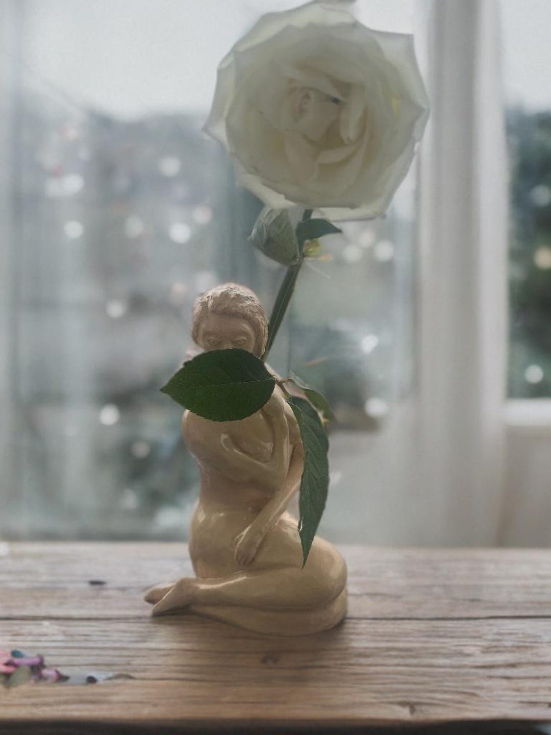 Elegant Female Sculpture Vase – Artistic Ceramic Woman Head Planter ...
