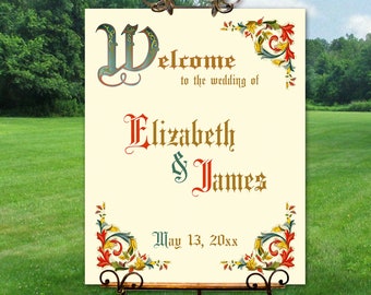 Medieval Wedding Welcome Sign - Etsy