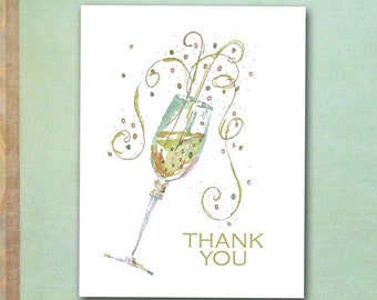Champagne Note Cards Set of 10 With Matching Envelopes - Etsy