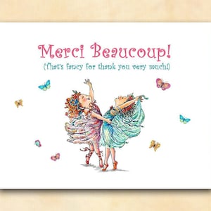 Fancy Nancy Thank You Cards / Merci Beaucoup / Set of 10 Cards ...