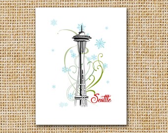 Space Christmas Card - Etsy