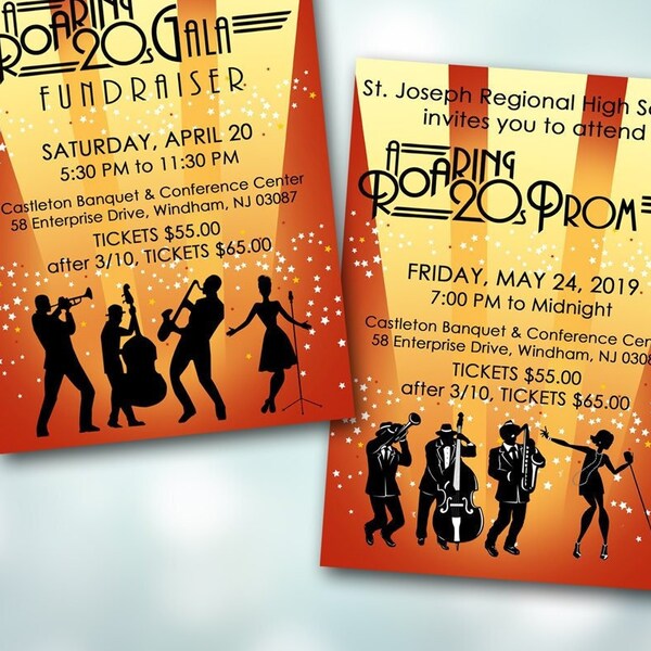Roaring 20s Invitation Ticket - Etsy