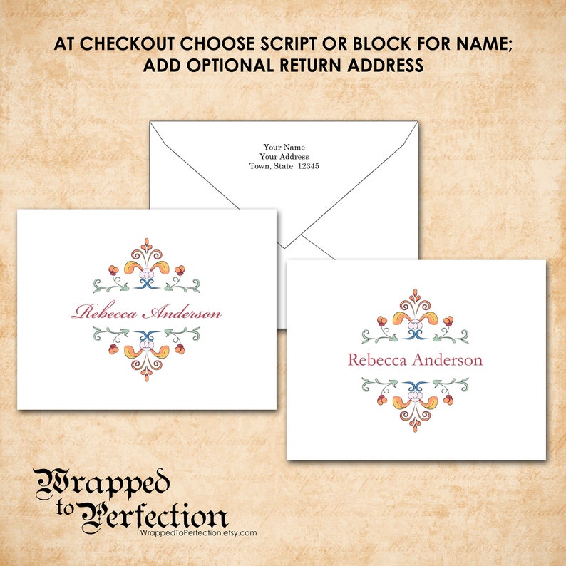 Victorian Note Cards Personalized Stationery Set of 10 - Etsy