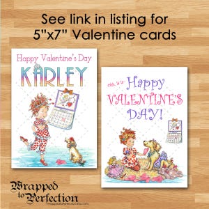 Personalized Fancy Nancy Valentine's Day Flat Cards, 4.25"x5.5 ...
