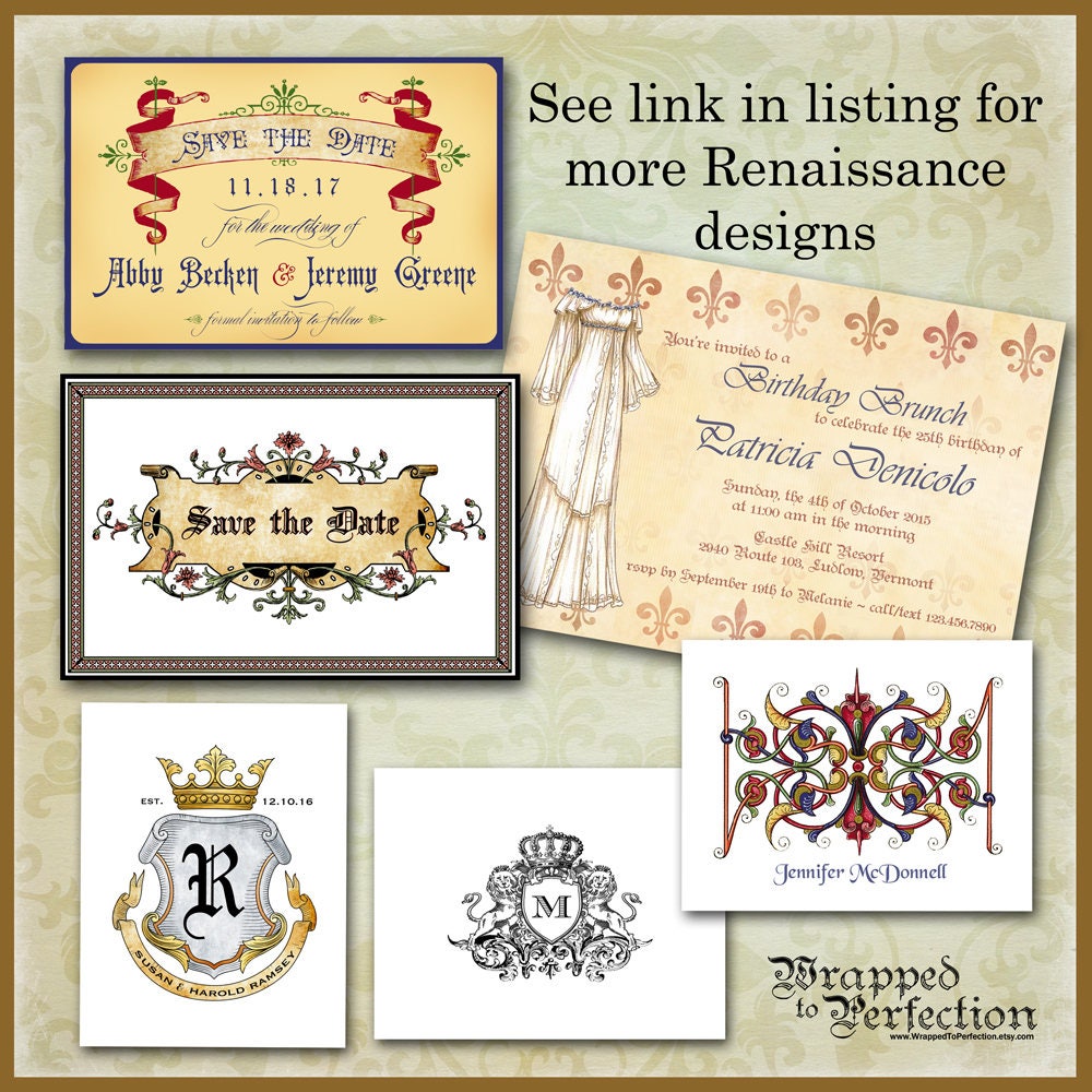 Renaissance Favor Box Personalized Medieval Wedding Favor | Etsy