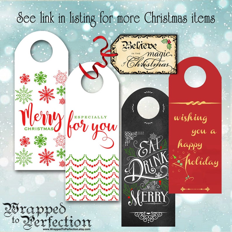 Personalized Gift Tag Girl With Gift Boxes Christmas Xmas - Etsy
