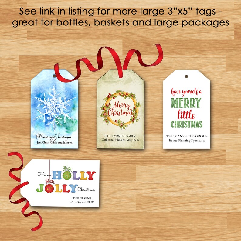 Personalized Gift Tag Girl With Gift Boxes Christmas Xmas - Etsy