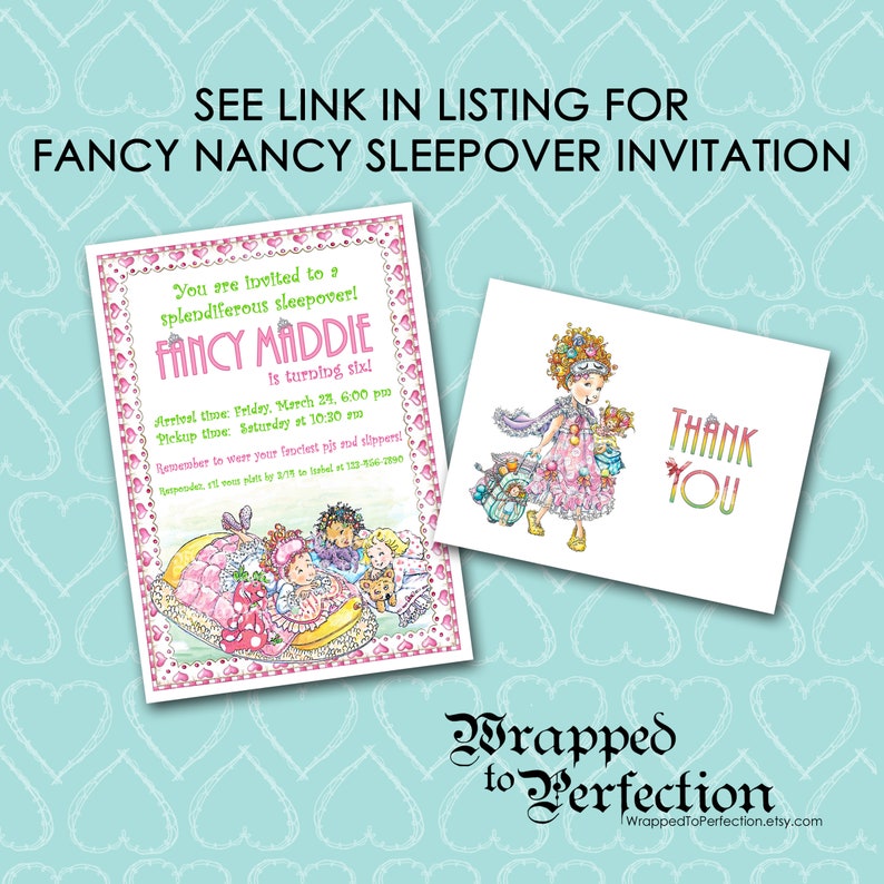 Fancy Nancy Thank You Cards / Merci Beaucoup / Set of 10 Cards - Etsy