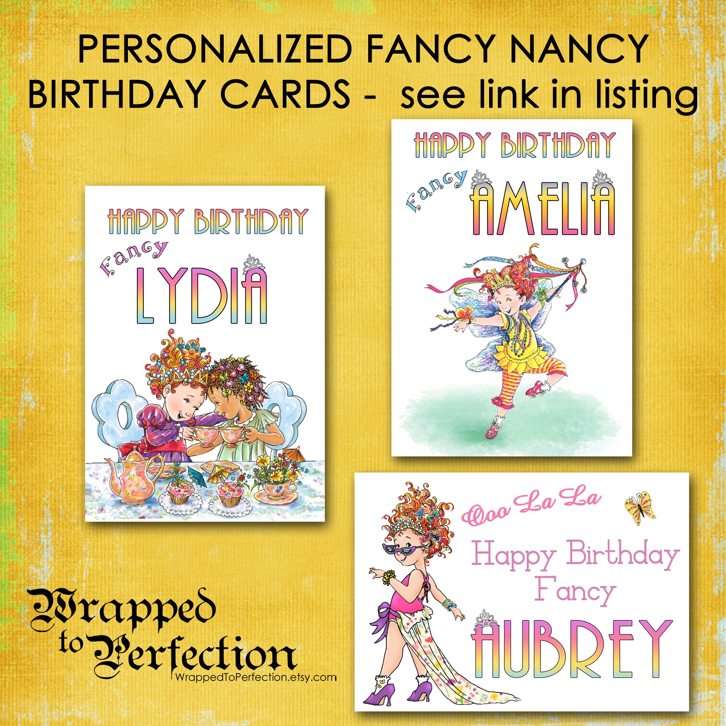 Sparkling Fancy Nancy Halloween Card: Glitter Autumn Design - Etsy
