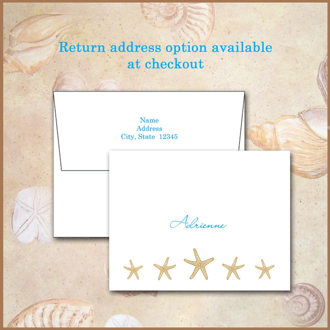 Personalized Starfish Note Cards / Starfish Stationery / Set - Etsy