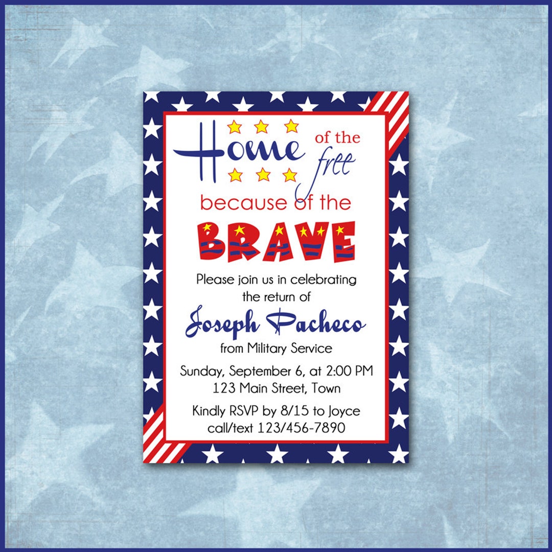 Military Invitation / Army Navy Air Force Marine Corp Coast Guard ...