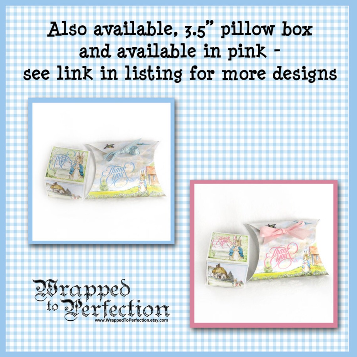 Peter Rabbit Favor Box, 2" Square Cube, Baby Shower, Birthday Party ...