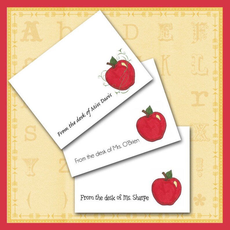 Teacher Note Cards / Personalized Stationery / 10 Cards / Gift | Etsy