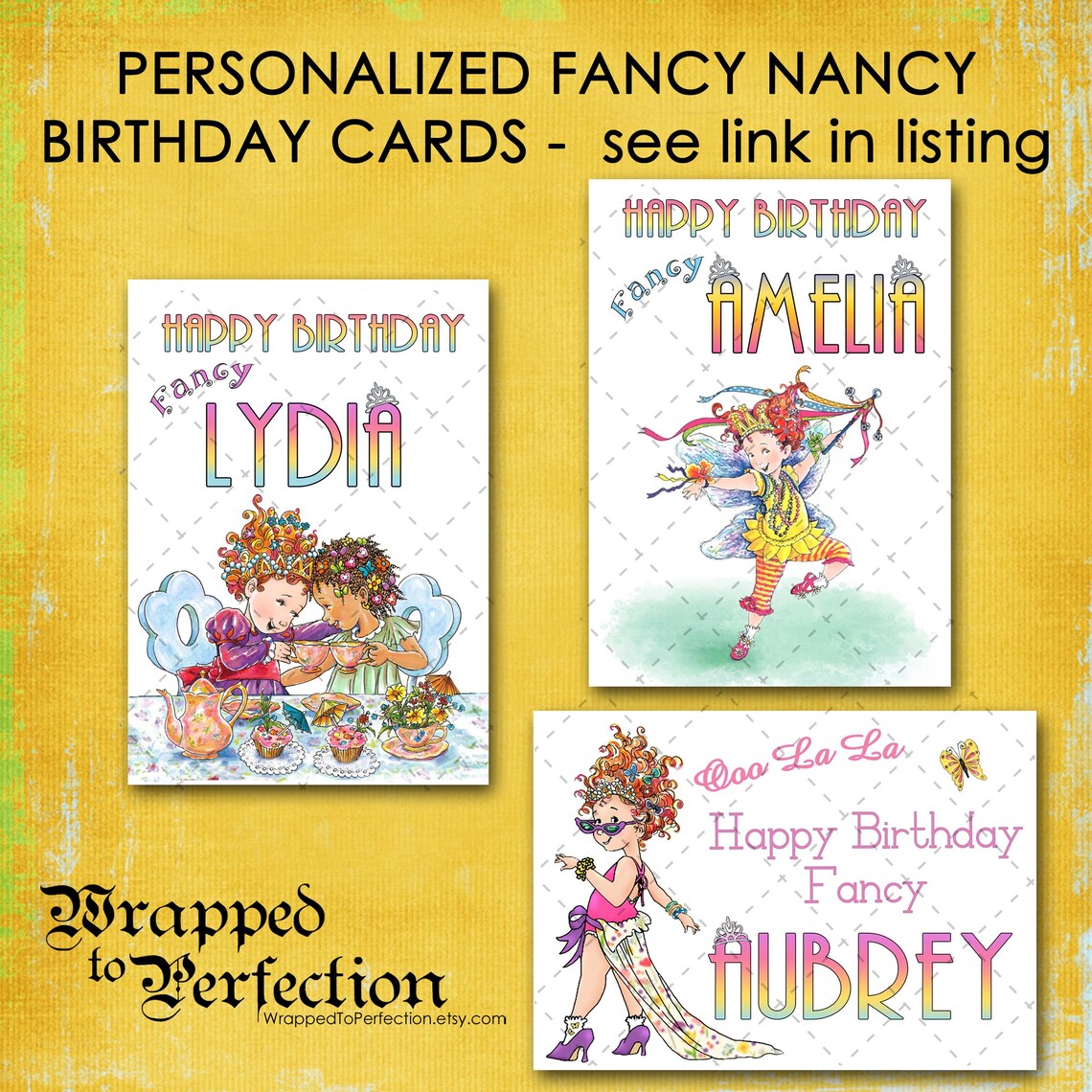 Personalized Fancy Nancy Valentine's Day Flat Cards, 4.25"x5.5 ...
