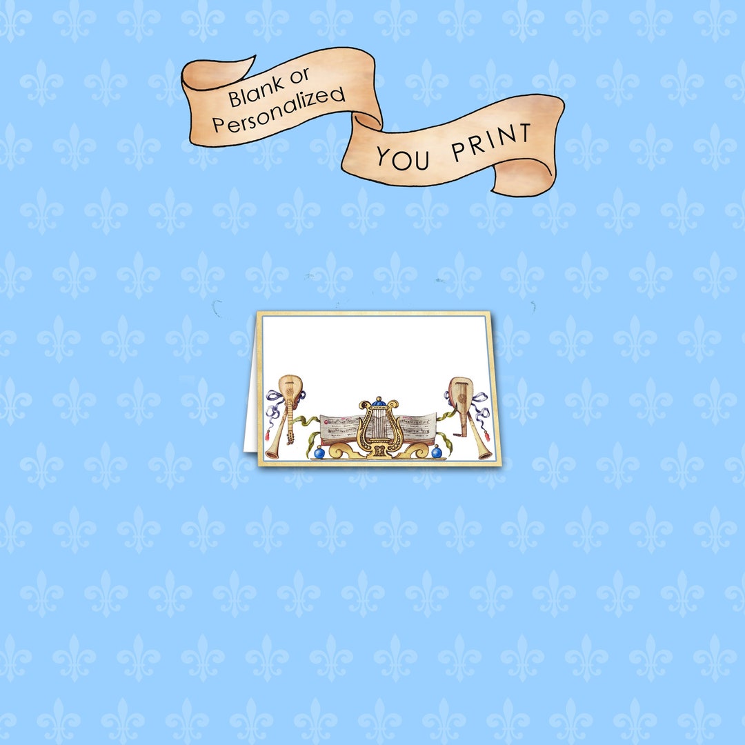 Illuminated Medieval Place Cards: Renaissance Seating Cards (PDF File ...