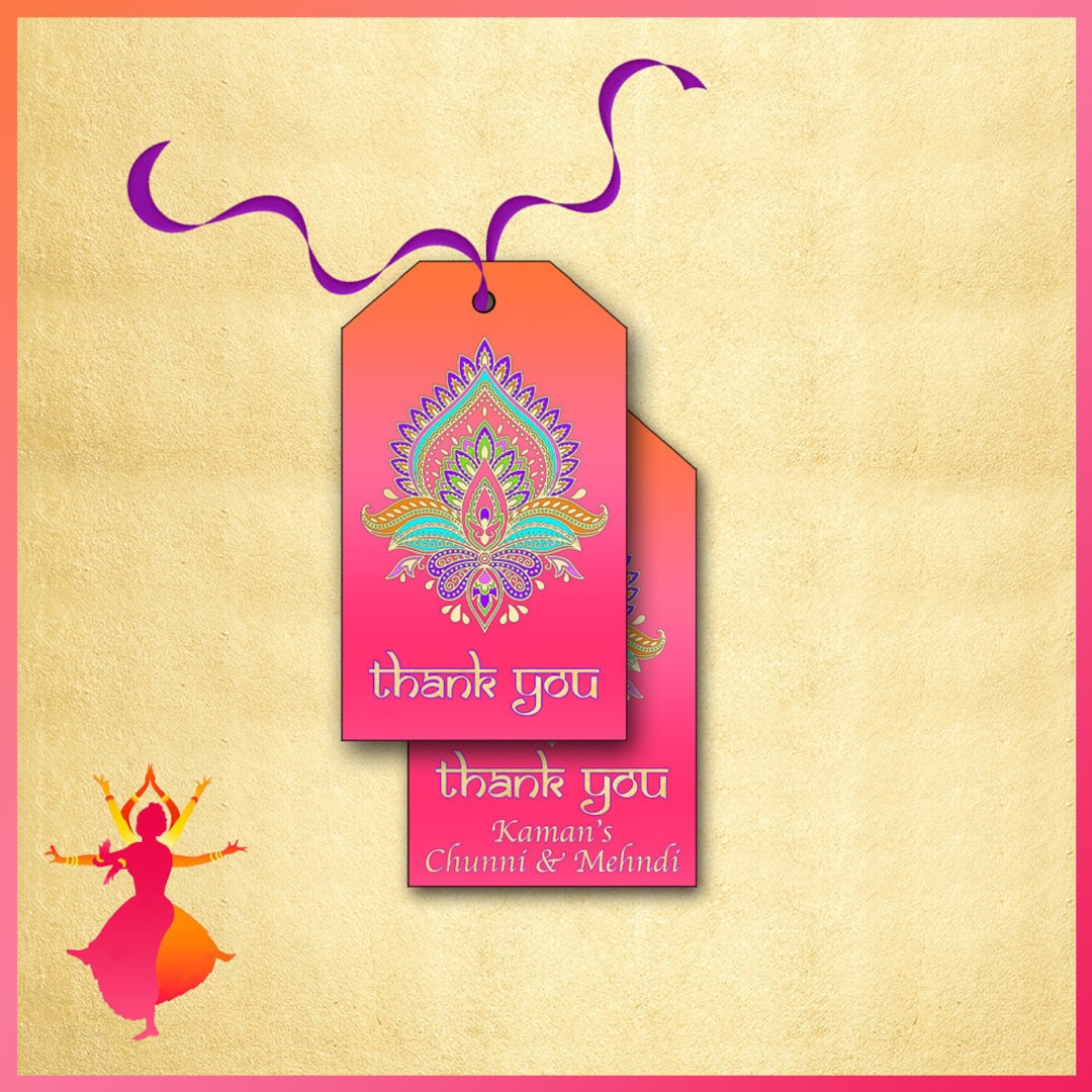 Mehndi Favor Tags: Indian Wedding, Shower, Birthday (digital YOU PRINT ...