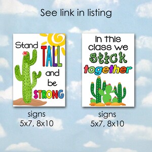 Classroom Signs Cactus Growth Mindset Reading Prints for | Etsy