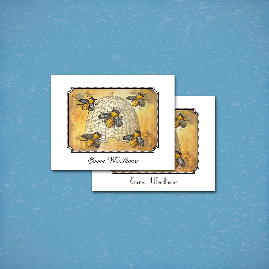 Bee Note Card Beehive Personalized Thank You Tell the Bees - Etsy