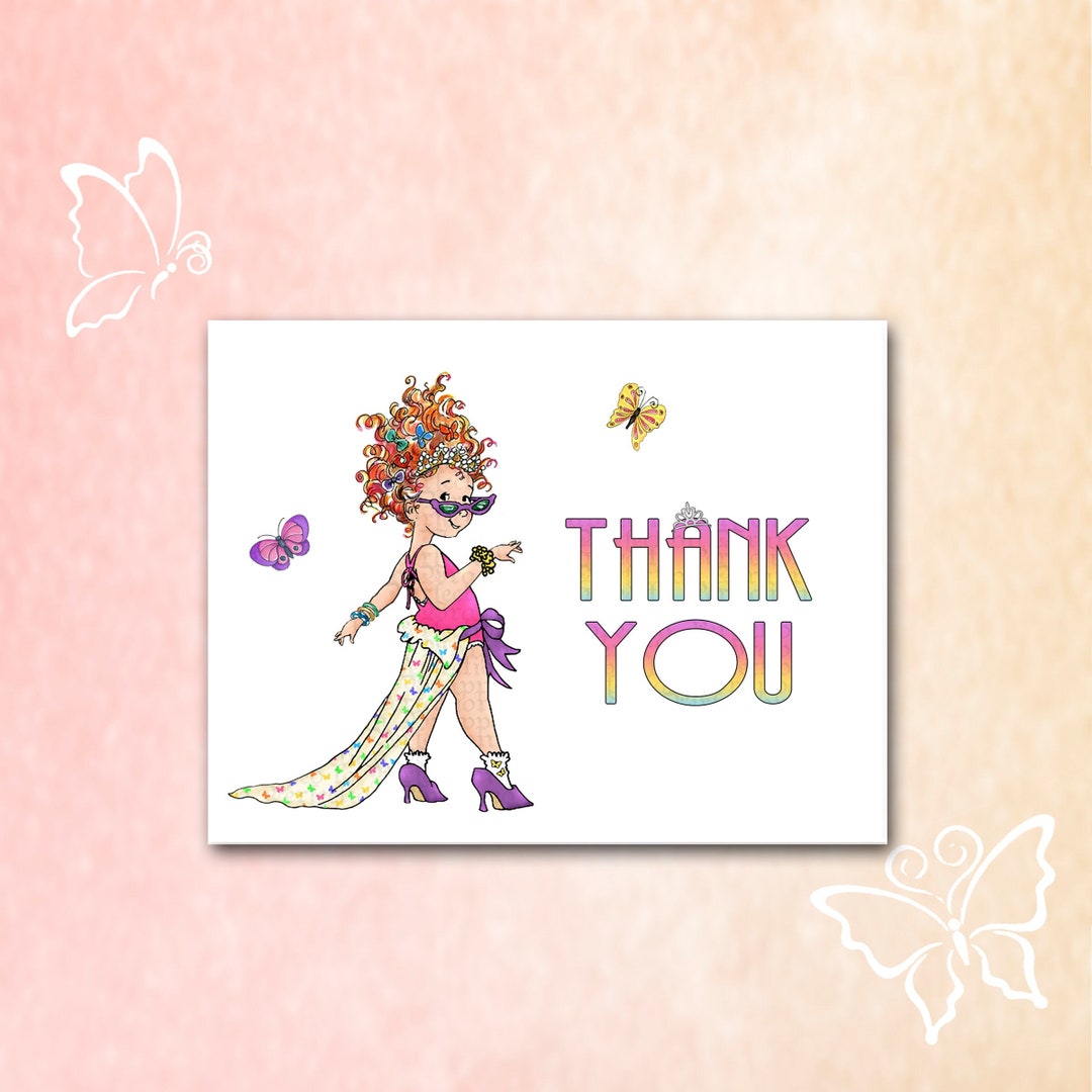 Fancy Nancy Thank You Cards: Glitter Butterflies, Set of 10 - Etsy