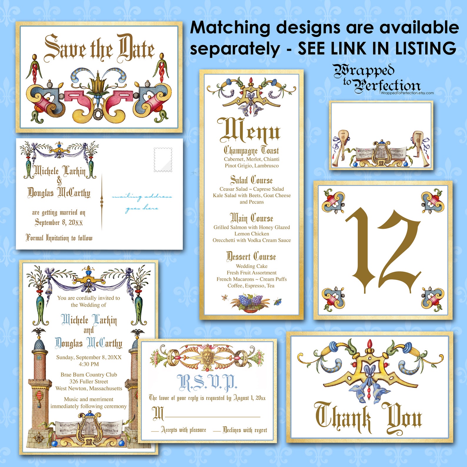 Renaissance Menu / Printable 3.75x9 / Medieval - Etsy
