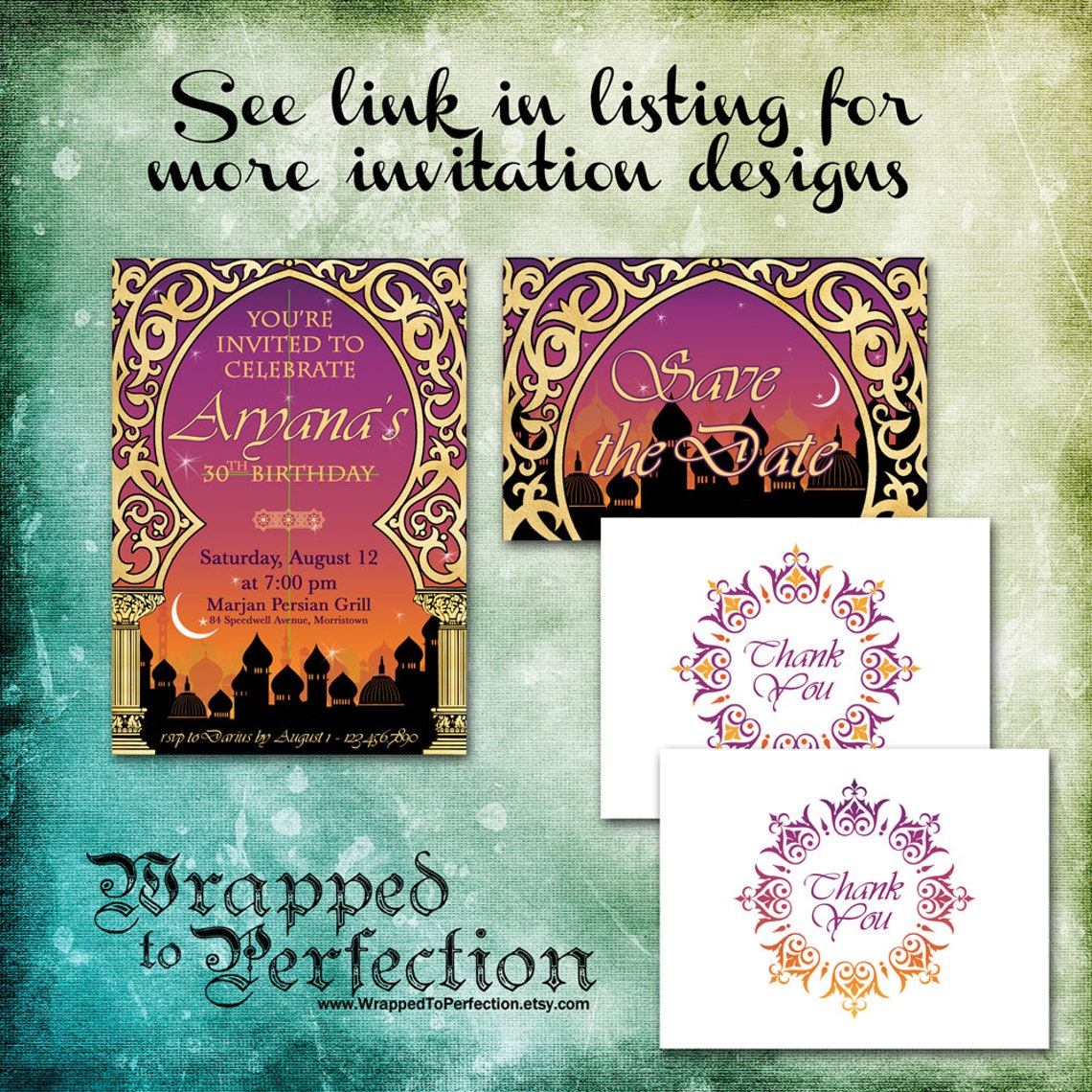 Arabian Nights Invitation / Theme Party / Moroccan Casbah | Etsy