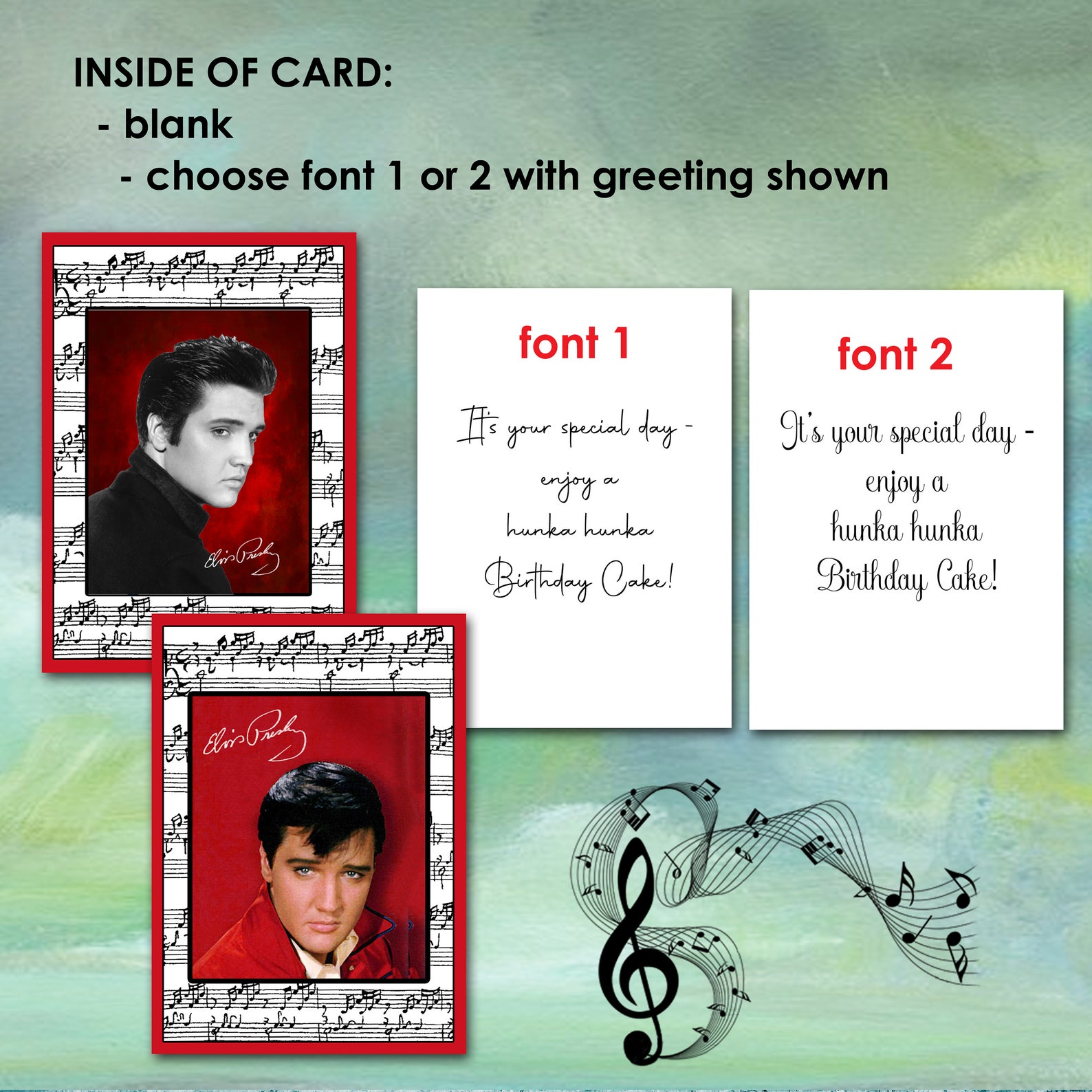 Elvis Presley Birthday Card: Rock N Roll King, Memphis (5x7) - Etsy