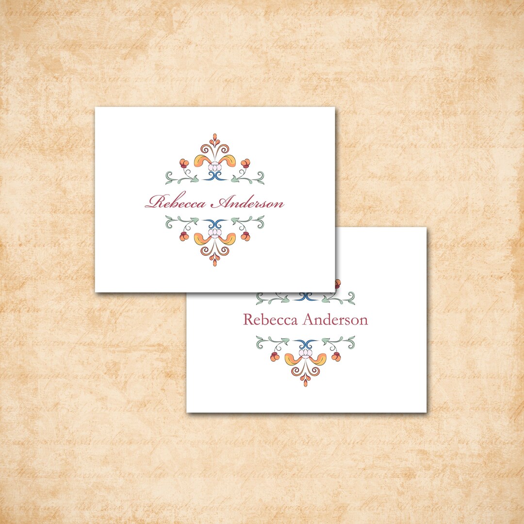 Victorian Note Cards, Personalized Stationery, Set of 10, Renaissance ...