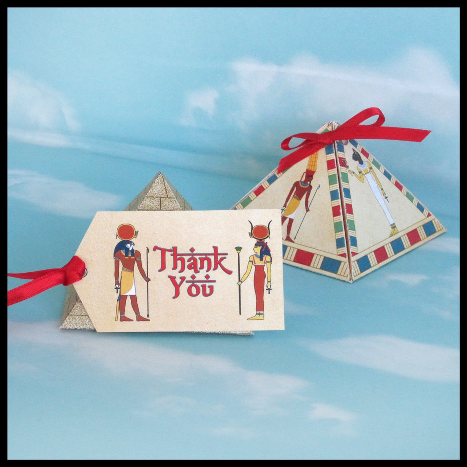 Egyptian Favor Tag / Black Gold / King Tut Cleopatra Cat - Etsy