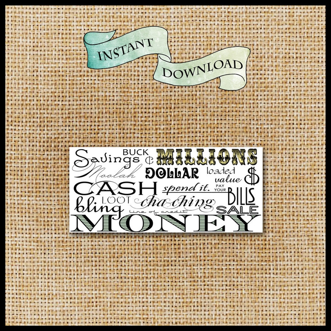 Subway Art Money Holder: Cash, Check, Gift Card Envelope (PDF Pattern ...