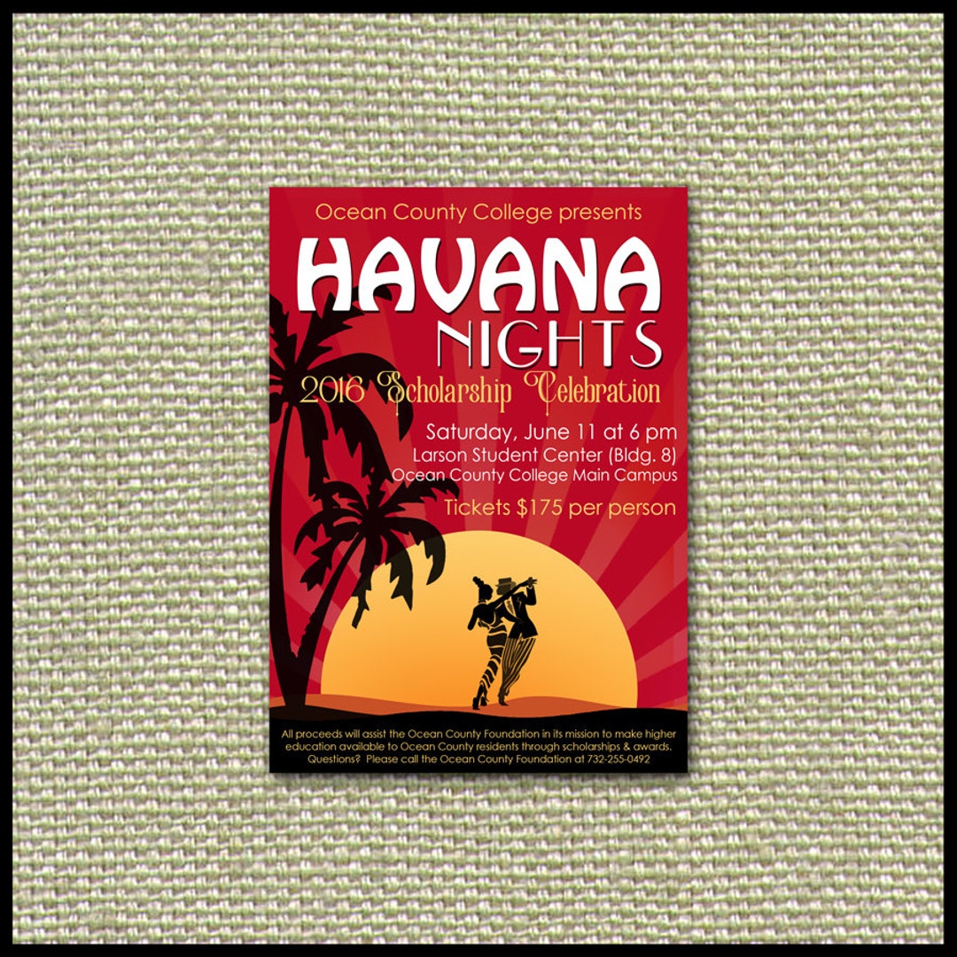 Tropical Night Invitation, Poster & Save the Date / Corporate Events ...