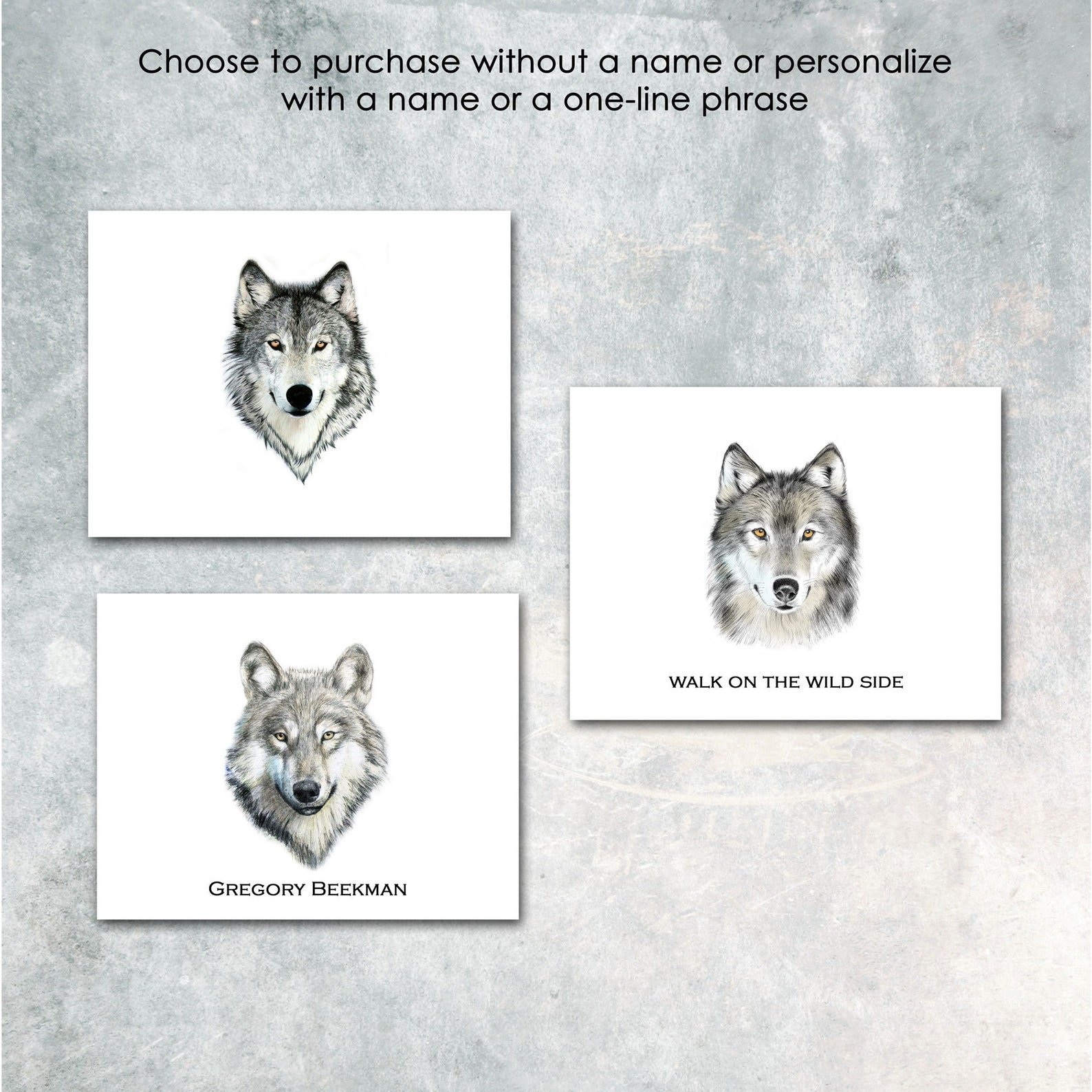 Wolf Note Cards Spirit Animal Wild Animal / Wilderness / | Etsy