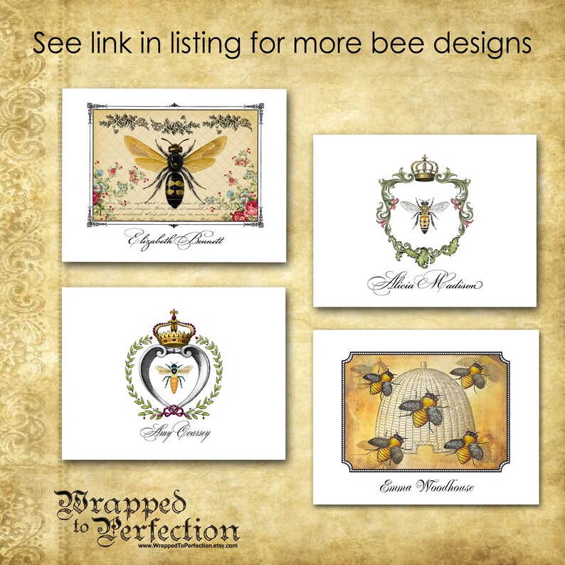 Bee Note Card Beehive Personalized Thank You Tell the Bees | Etsy