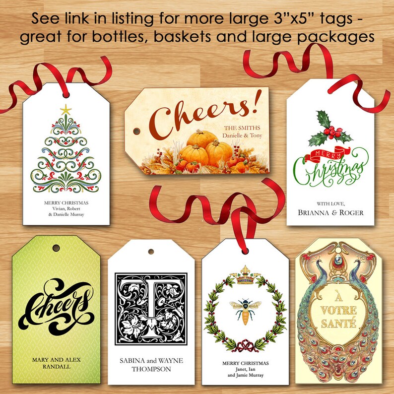 Personalized Gift Tag Girl With Gift Boxes Christmas Xmas - Etsy