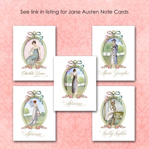 Jane Austen Book Box Favor, 4"x6", Pride and Prejudice, Emma, Sense ...