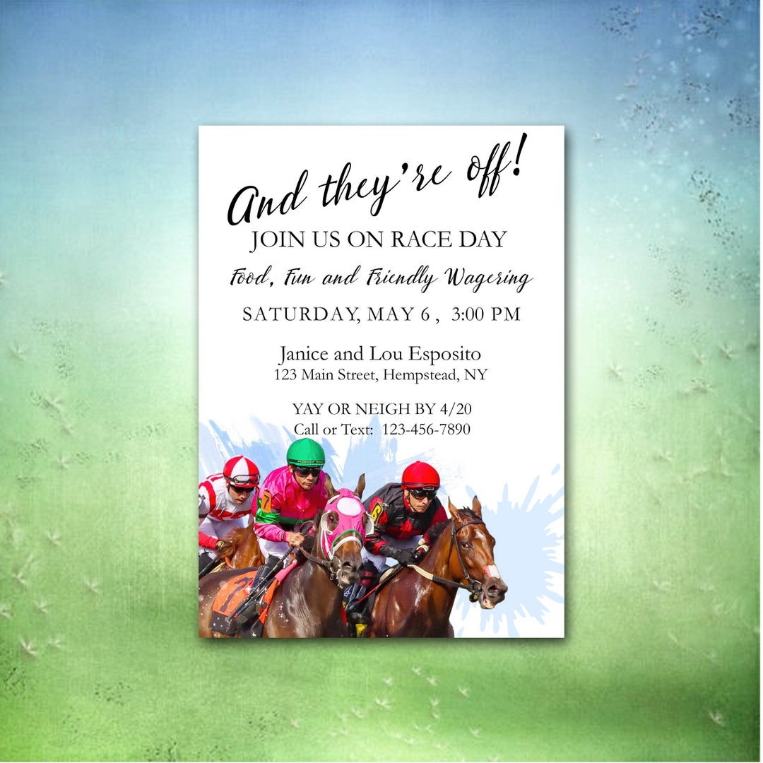 Horse Race Invitation & Betting Slips, and They're Off! (5x7 YOU PRINT ...