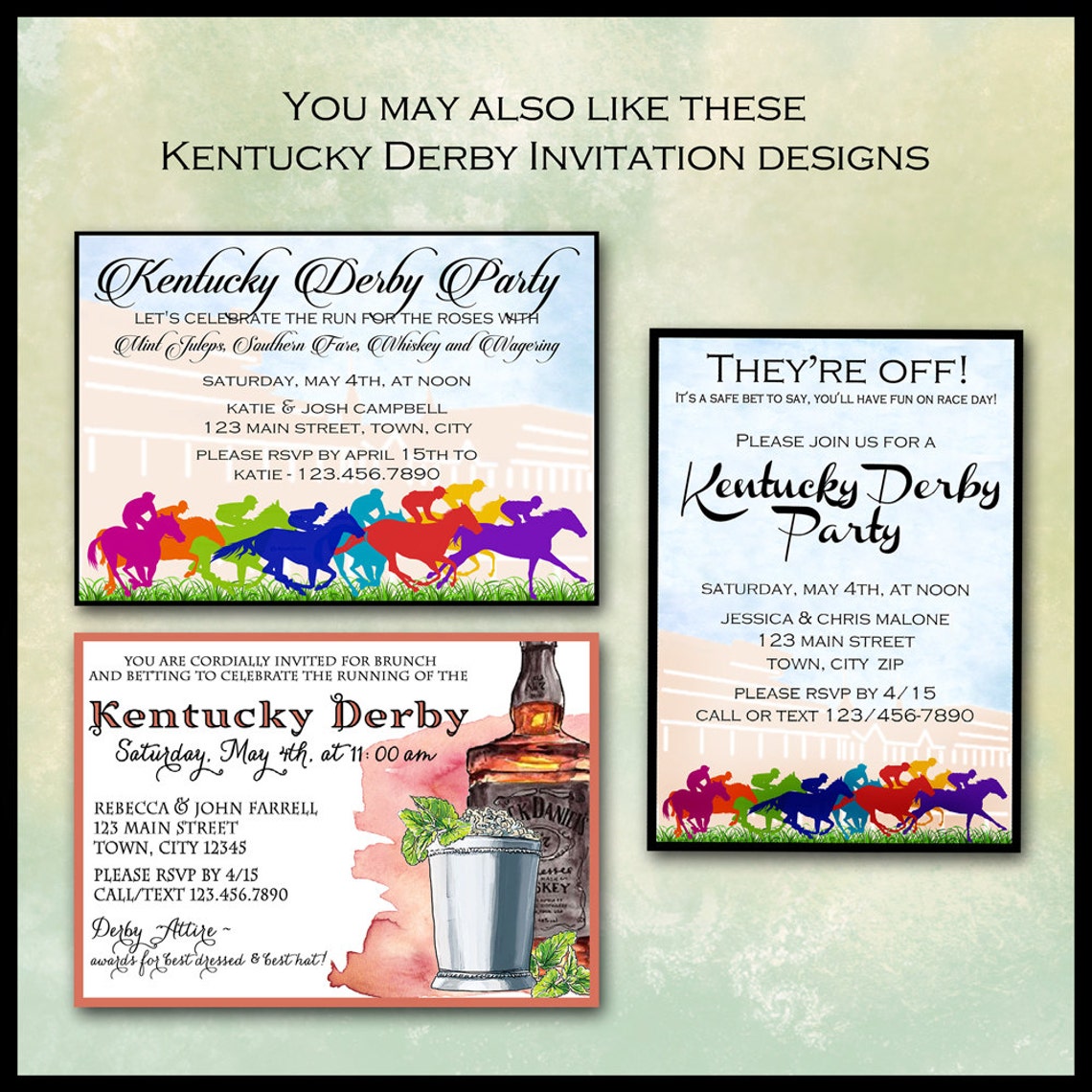 Kentucky Derby Invitations / Horse Race Betting Slips / Modern - Etsy