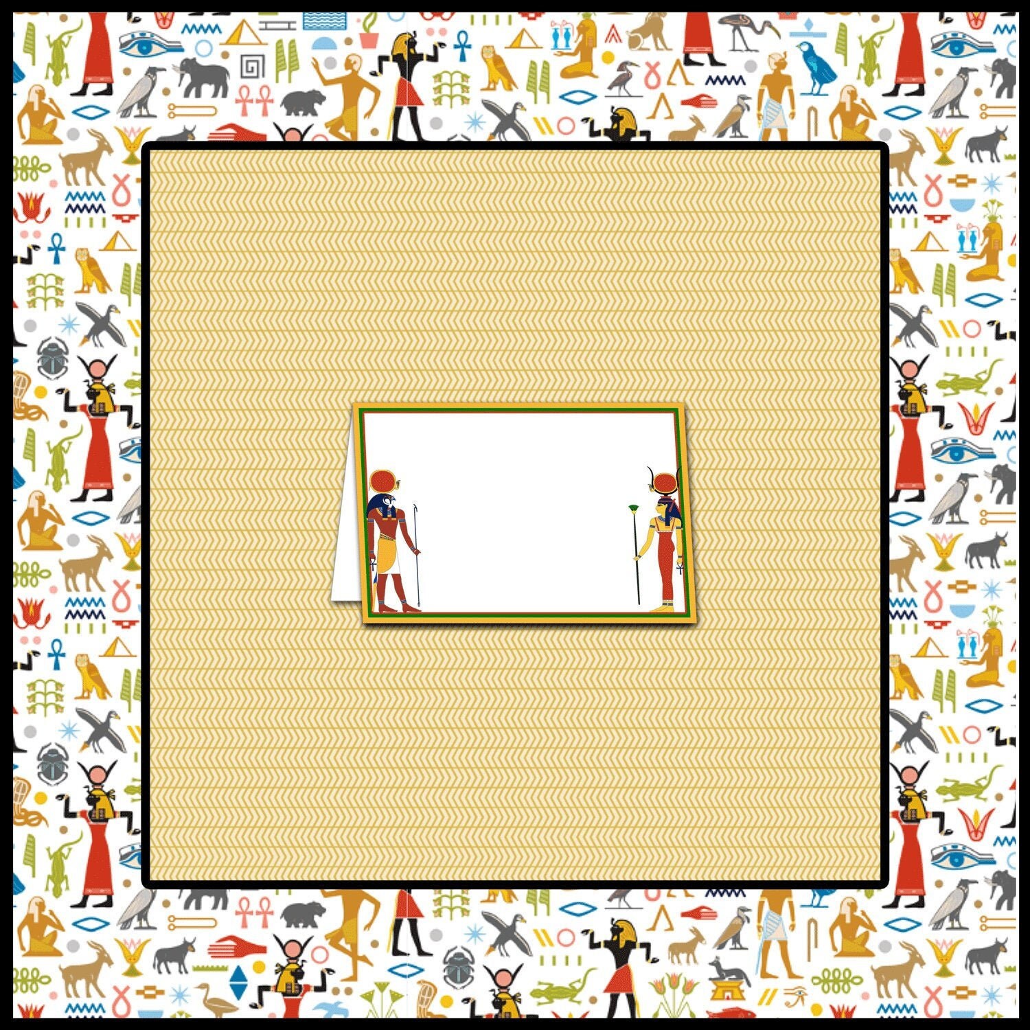 Egyptian Place Cards / God Ra Goddess Hathor / Seating Card | Etsy