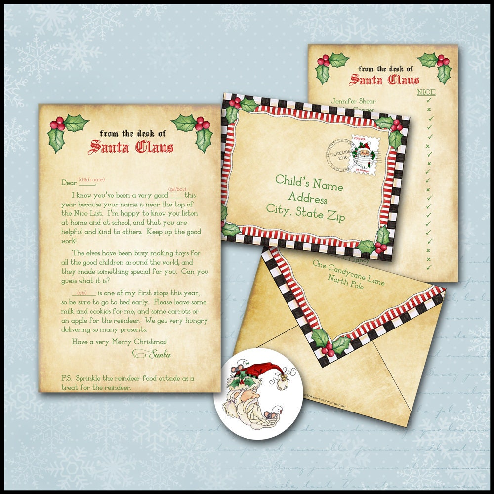 Santa Christmas Tag / From Santa Tag / Instant Download You - Etsy