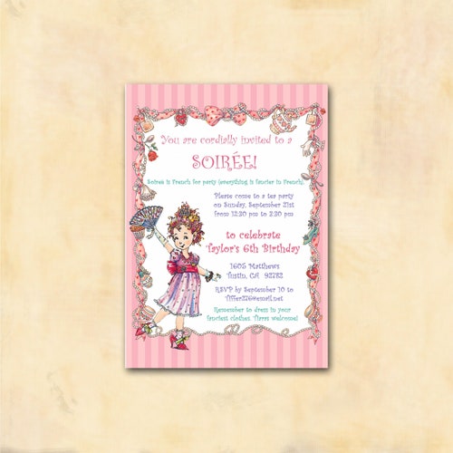 Fancy Nancy Birthday Invitation - Etsy