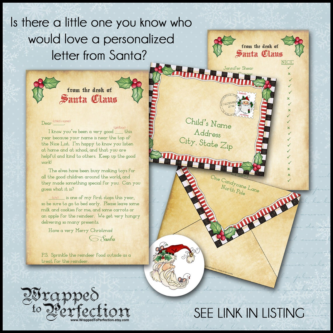God Jul Personalized Tags, Large 3"x5" Gift Tag, Scandinavian Nordic ...