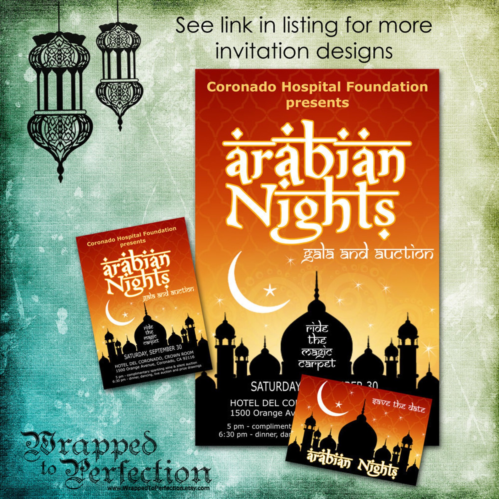 Arabian Nights Invitation / Theme Party / Moroccan Casbah | Etsy