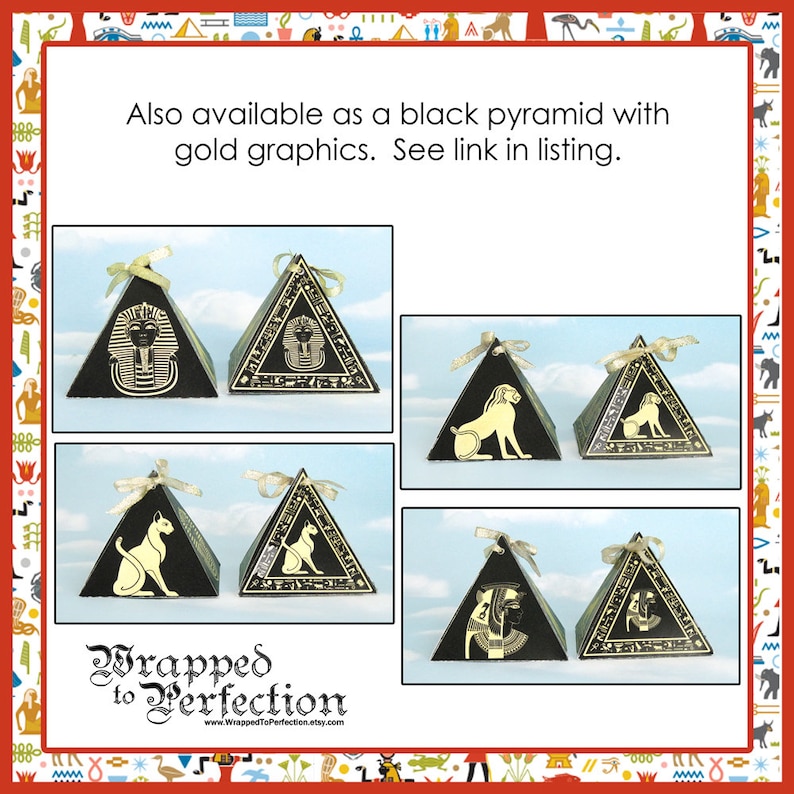 Egyptian Pyramid Favor Box: DIY Printable God & Goddess Design (PDF ...